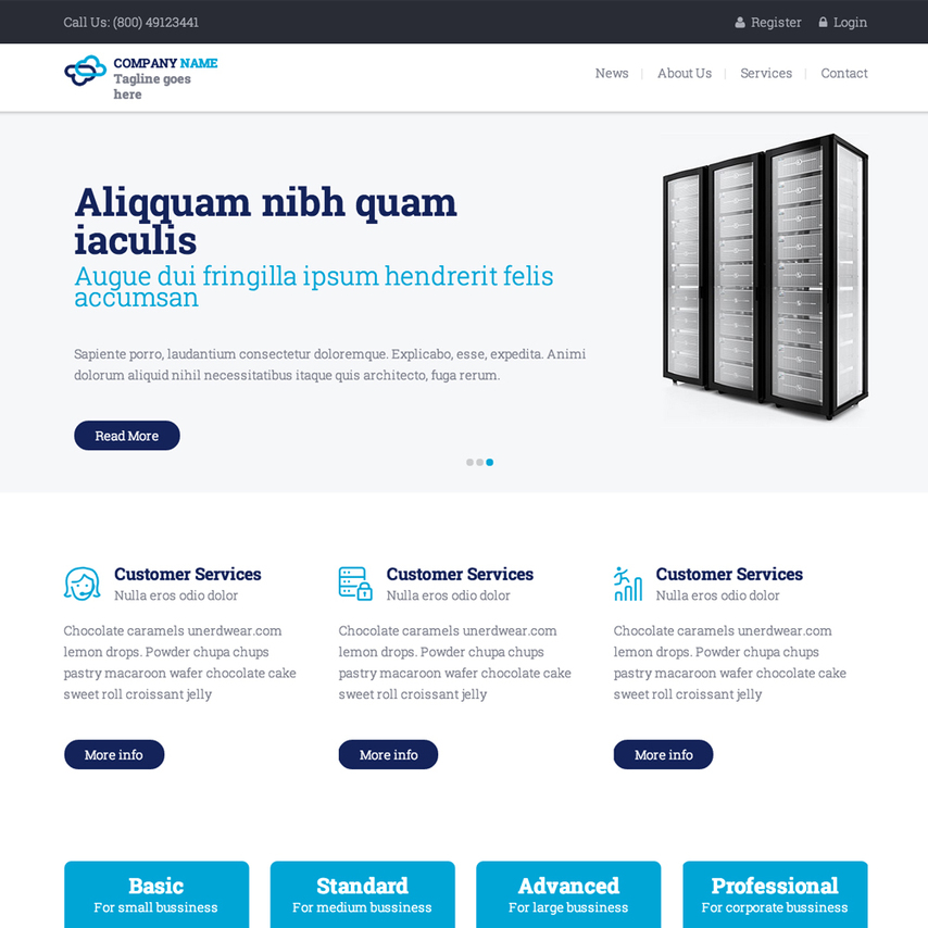 Hosting Responsive Website Template