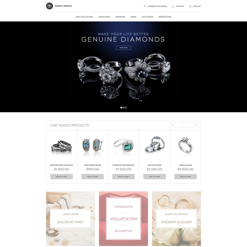 Jewellery Website Templates Free Download PRINTABLE TEMPLATES