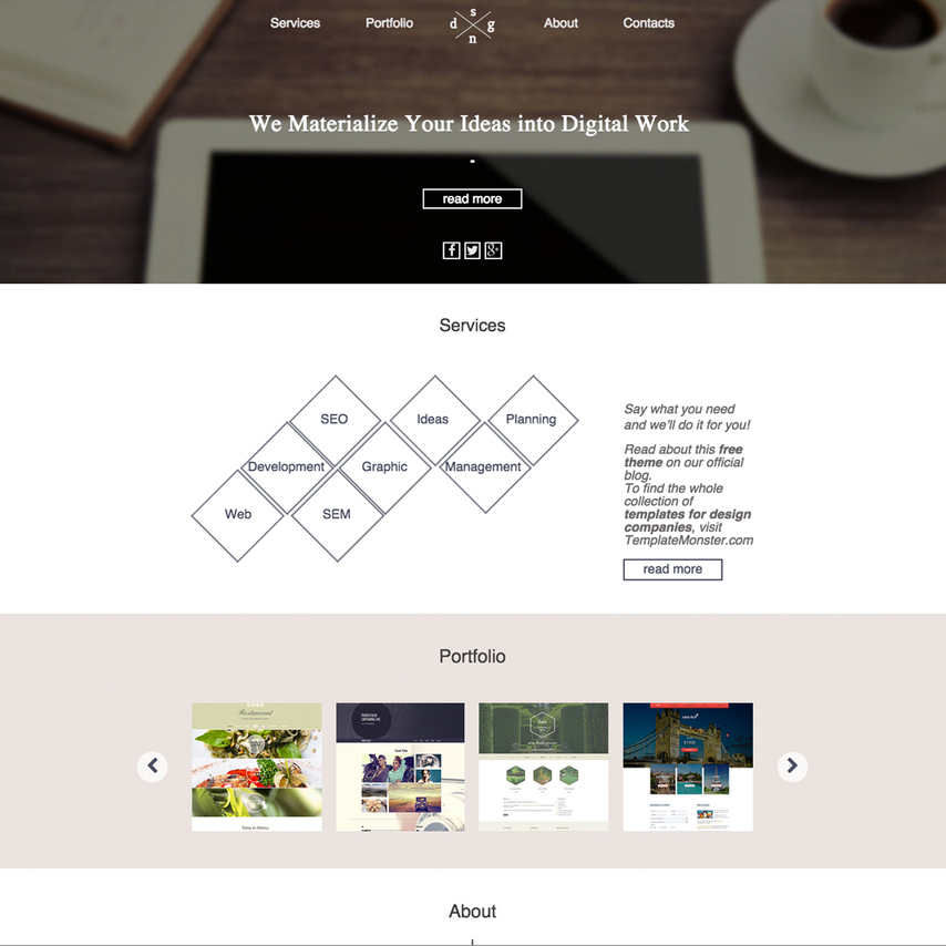 Trendy Single Page Template