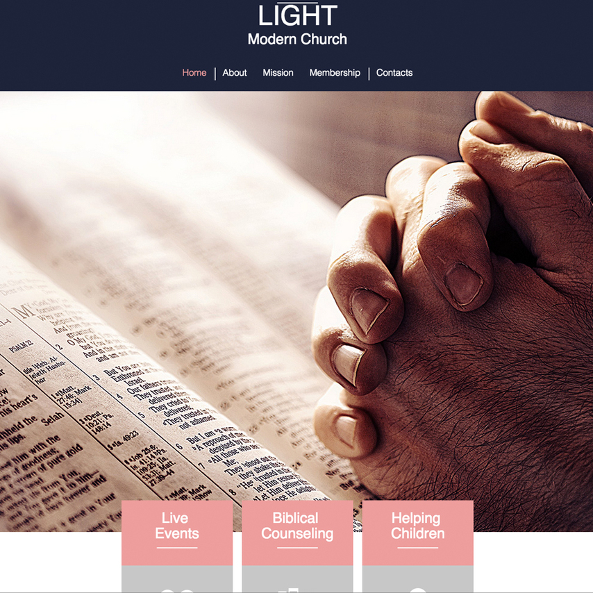 Modern Church Website Template