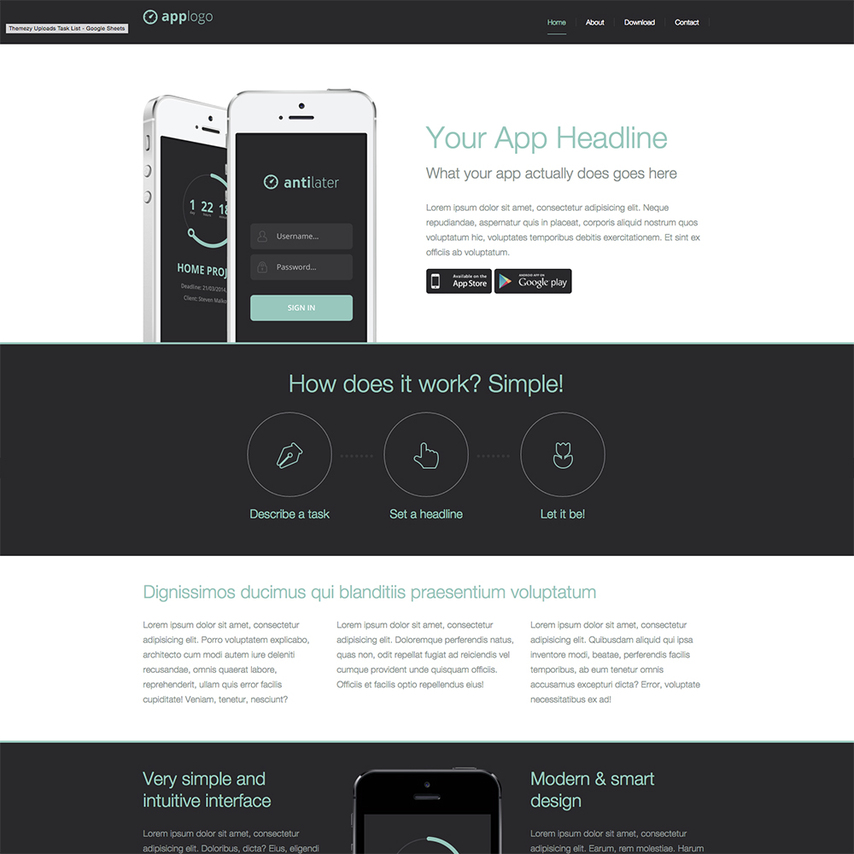 Techy Antilater Free Responsive Website Template