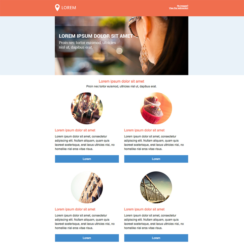 Modern Orange Free Responsive Email Template