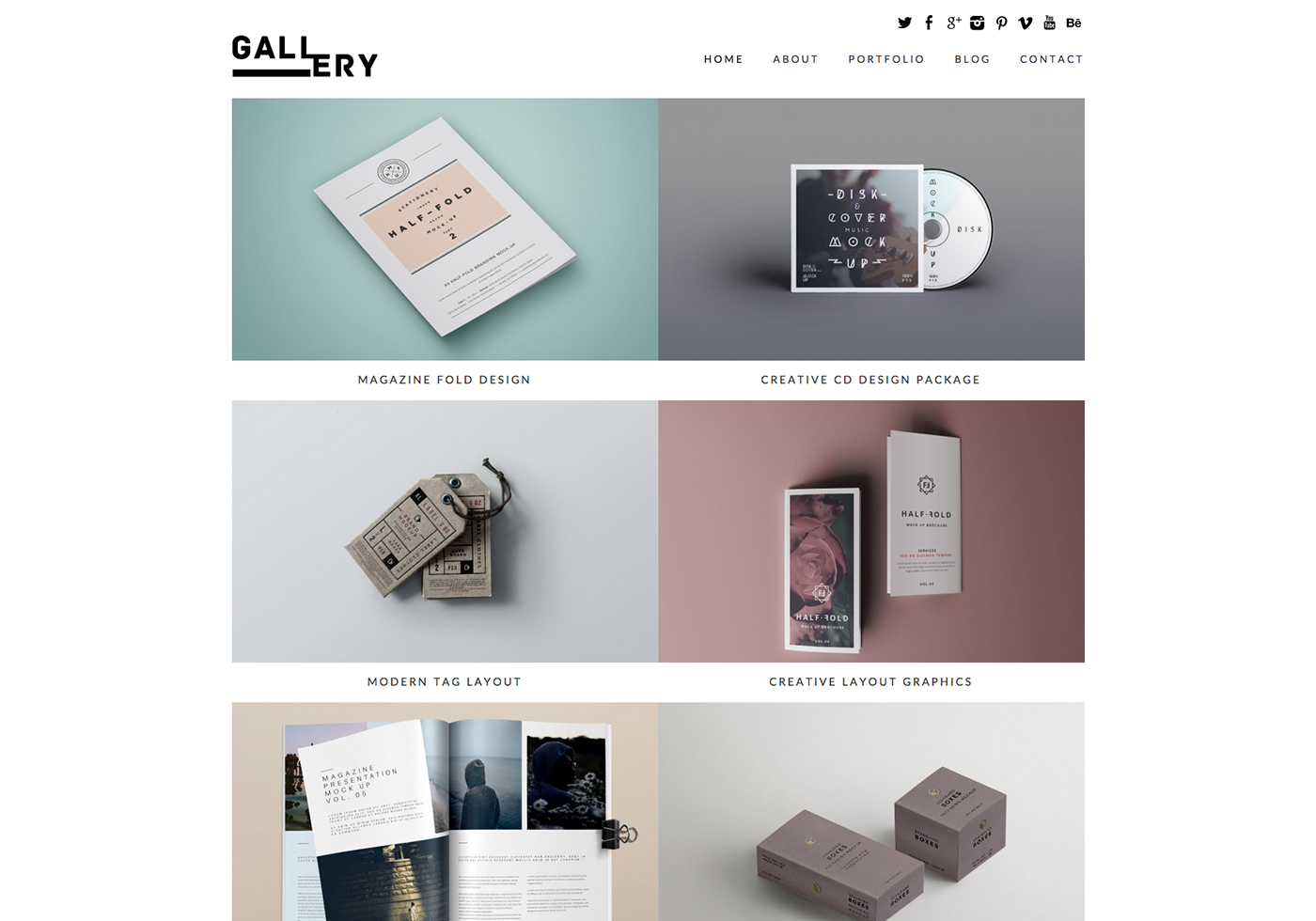 Gallery Portfolio Blog Free Responsive Wordpress Theme