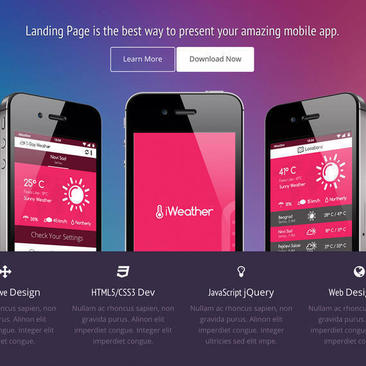 Animated Landing Page Free Website Themes - (23 Free Downloads)